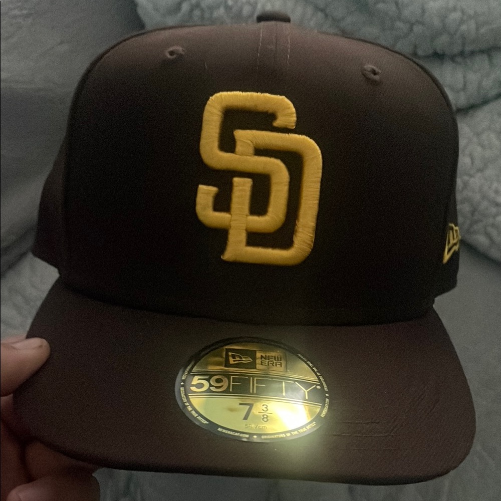 New Era 59fifty Brown Cap With Gold Logo - Gem